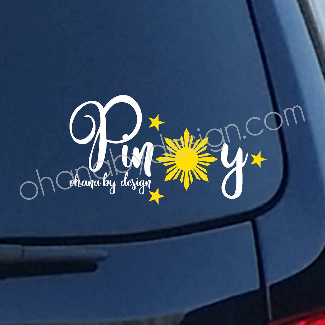 Pinoy Decal, Pinay Decal, Filipino Decal, Filipina Decal, Filipino Flag ...