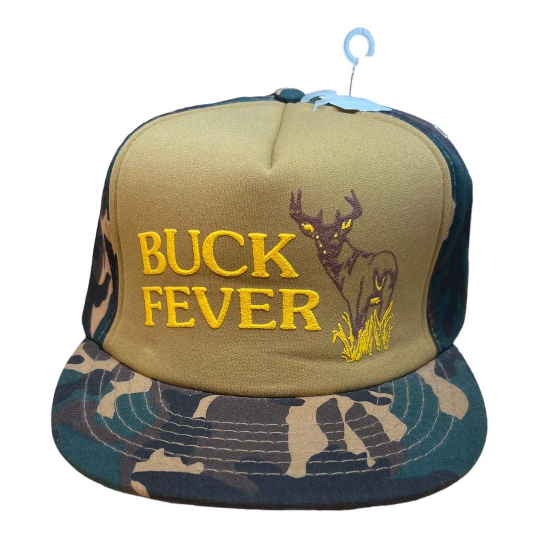 Vintage Camo Trucker Hat // Buck Fever Hat // Vintage Two Tone Camo ...