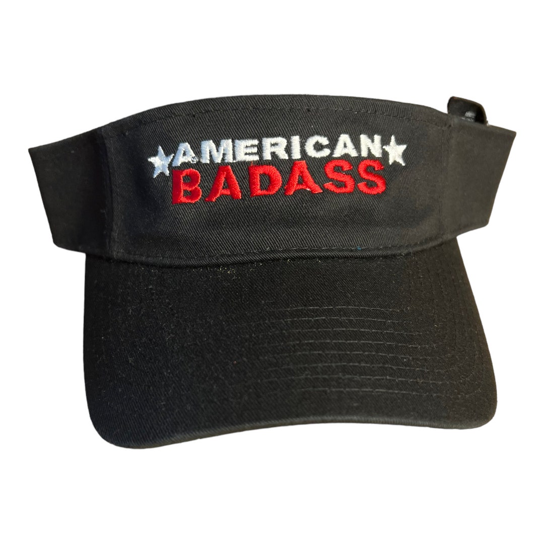 Vintage American Badass Funny Sun Visor Hat // Summer Beach Party Rave ...