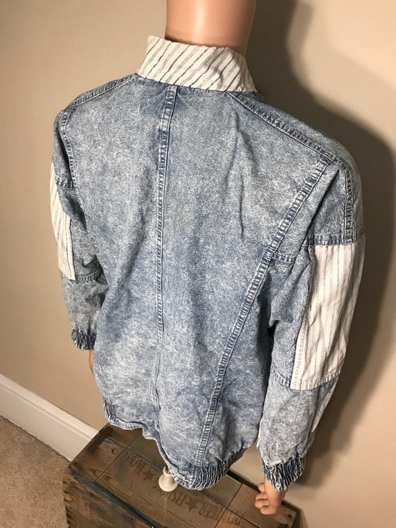 Vintage denim jacket // womens acid bleach washed vin… - Gem