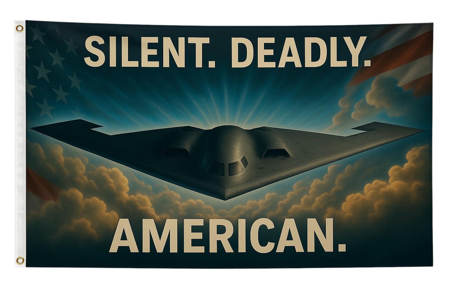 B-2 Stealth Bomber American Flag: Patriotic Military Banner - 3x5 Ft - Etsy