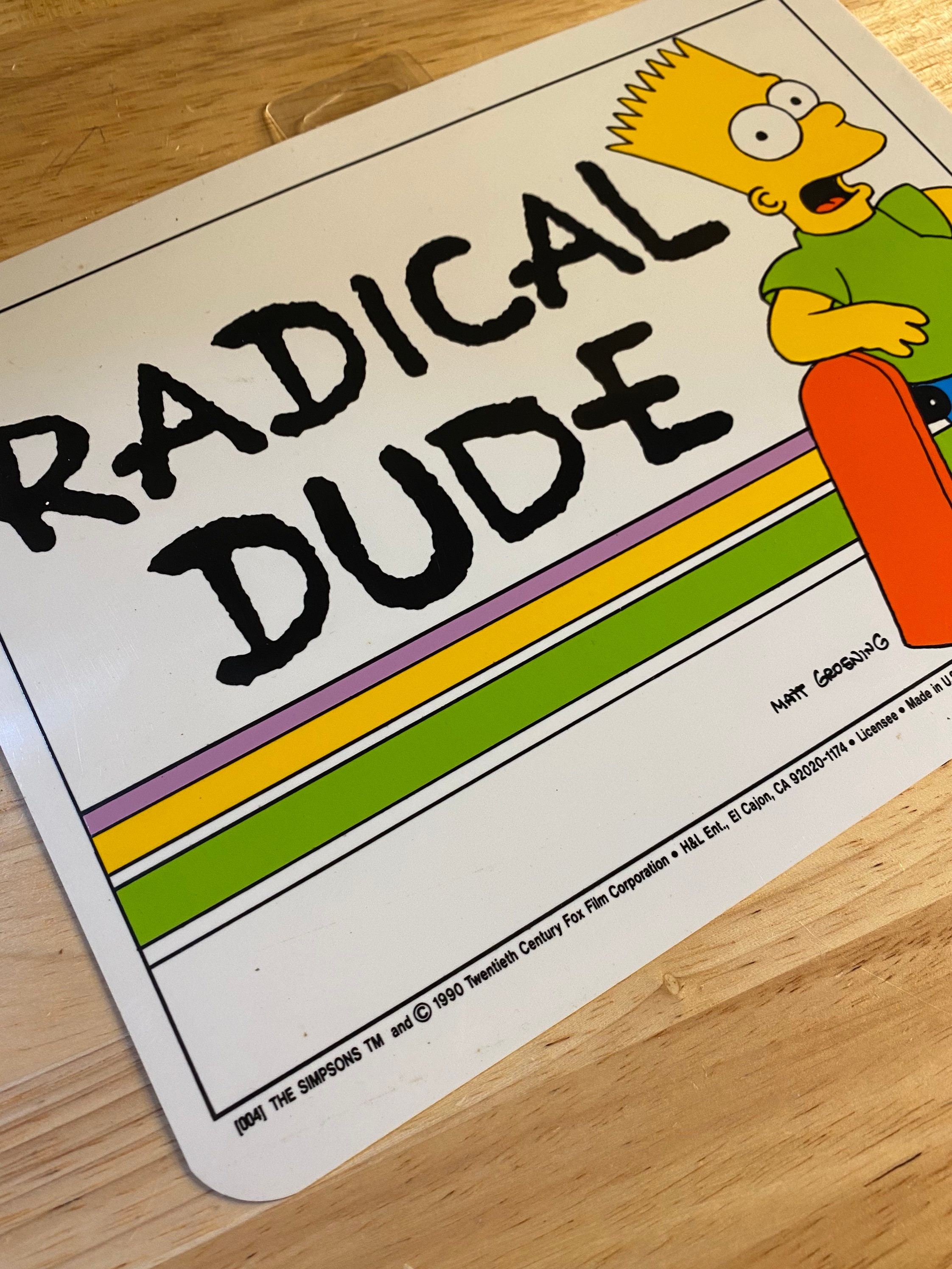 Vintage Simpsons Sign // 1990 Made in USA Mat Groening // | Etsy