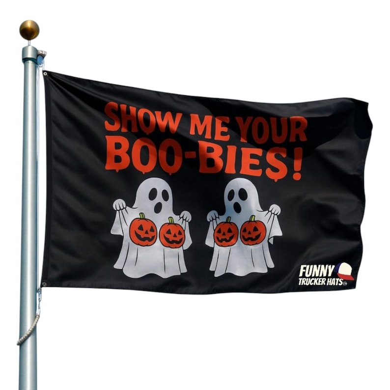 Halloween Flag: Funny Skeleton & Haunted House Banner - 3x5ft Outdoor ...