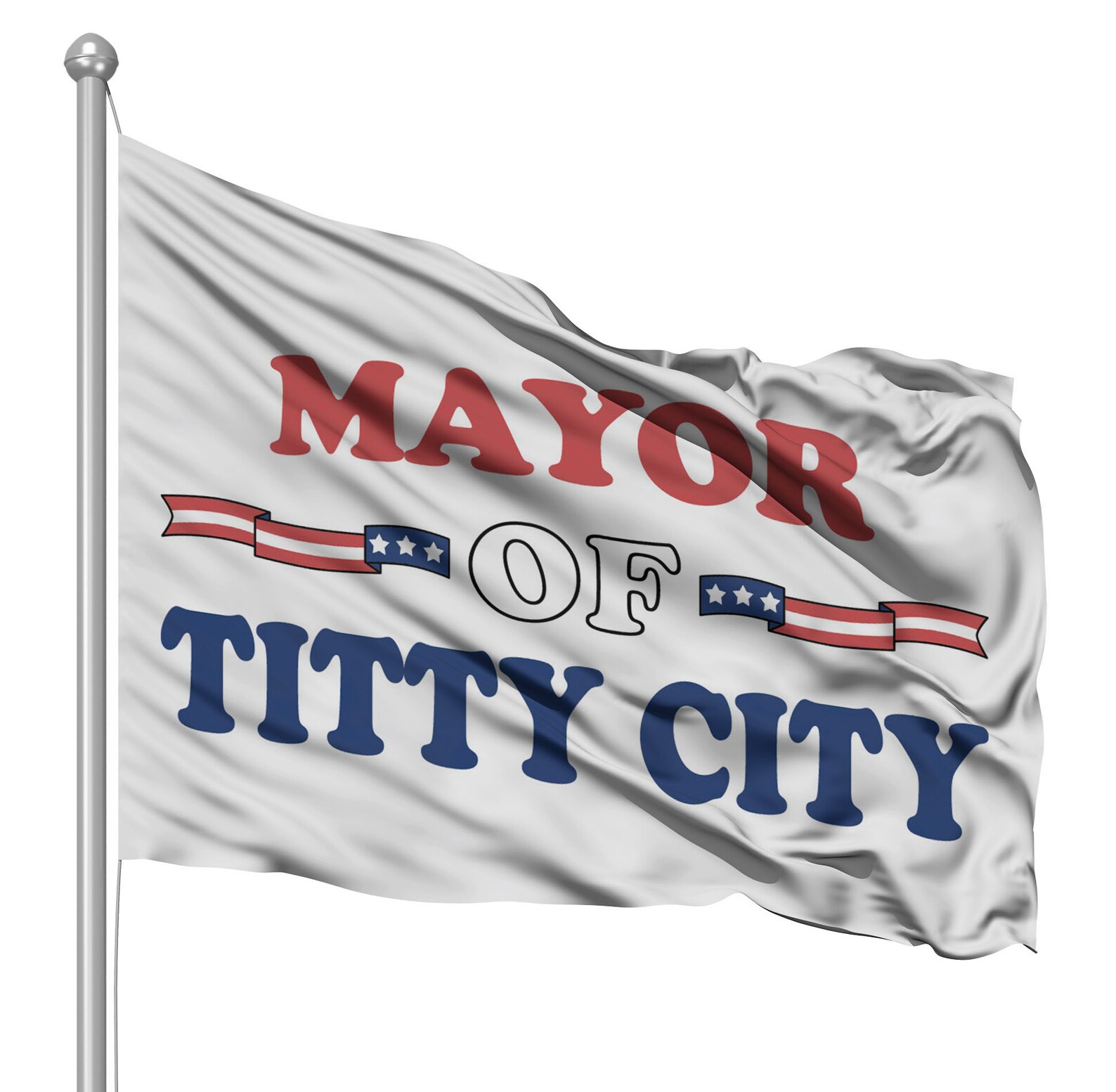 Mayor of Titty City Flag // 3x5 Banner American Flag // Funny Humor ...