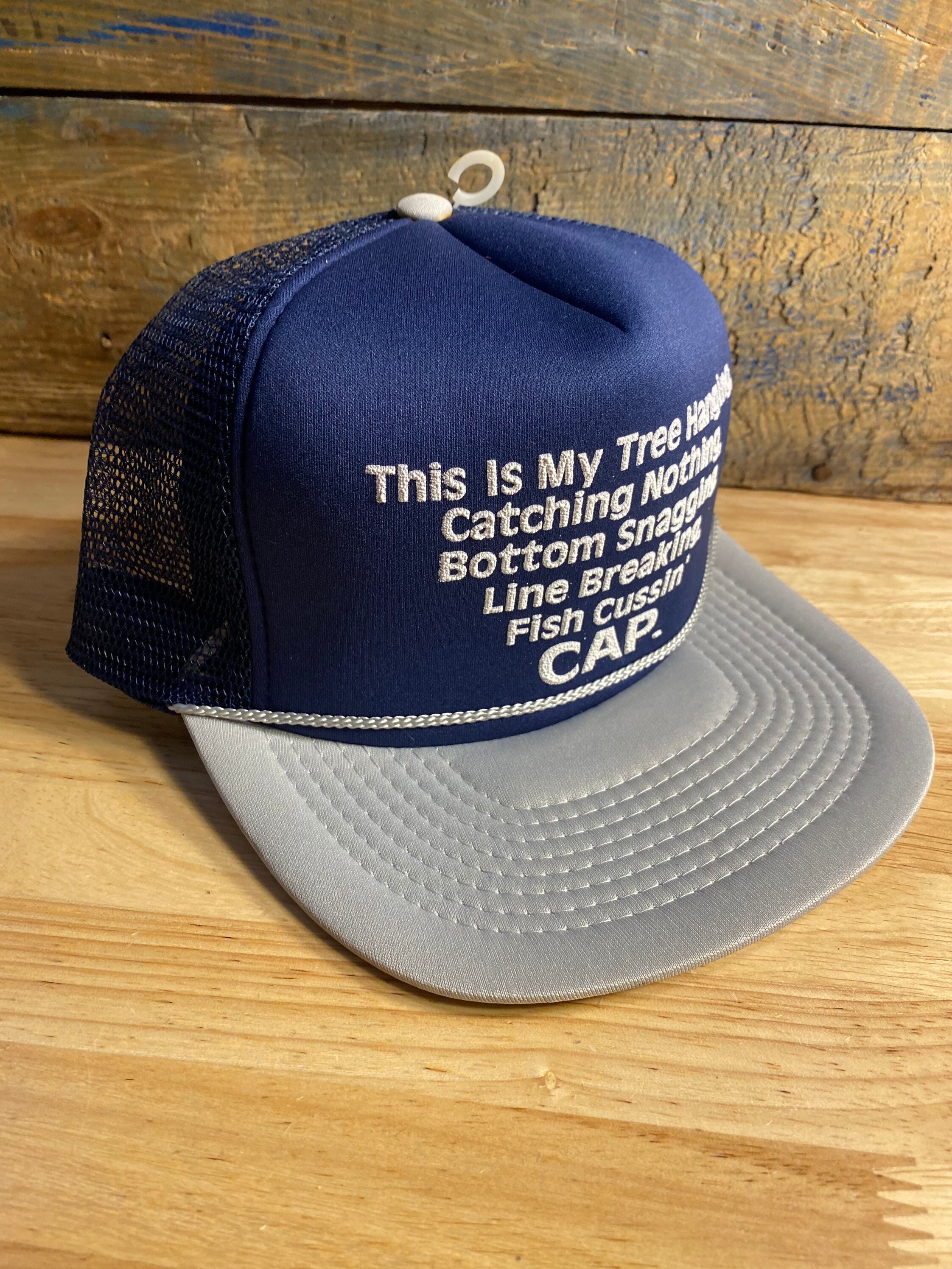 Vintage Trucker hat // This is my tree hanging catching | Etsy