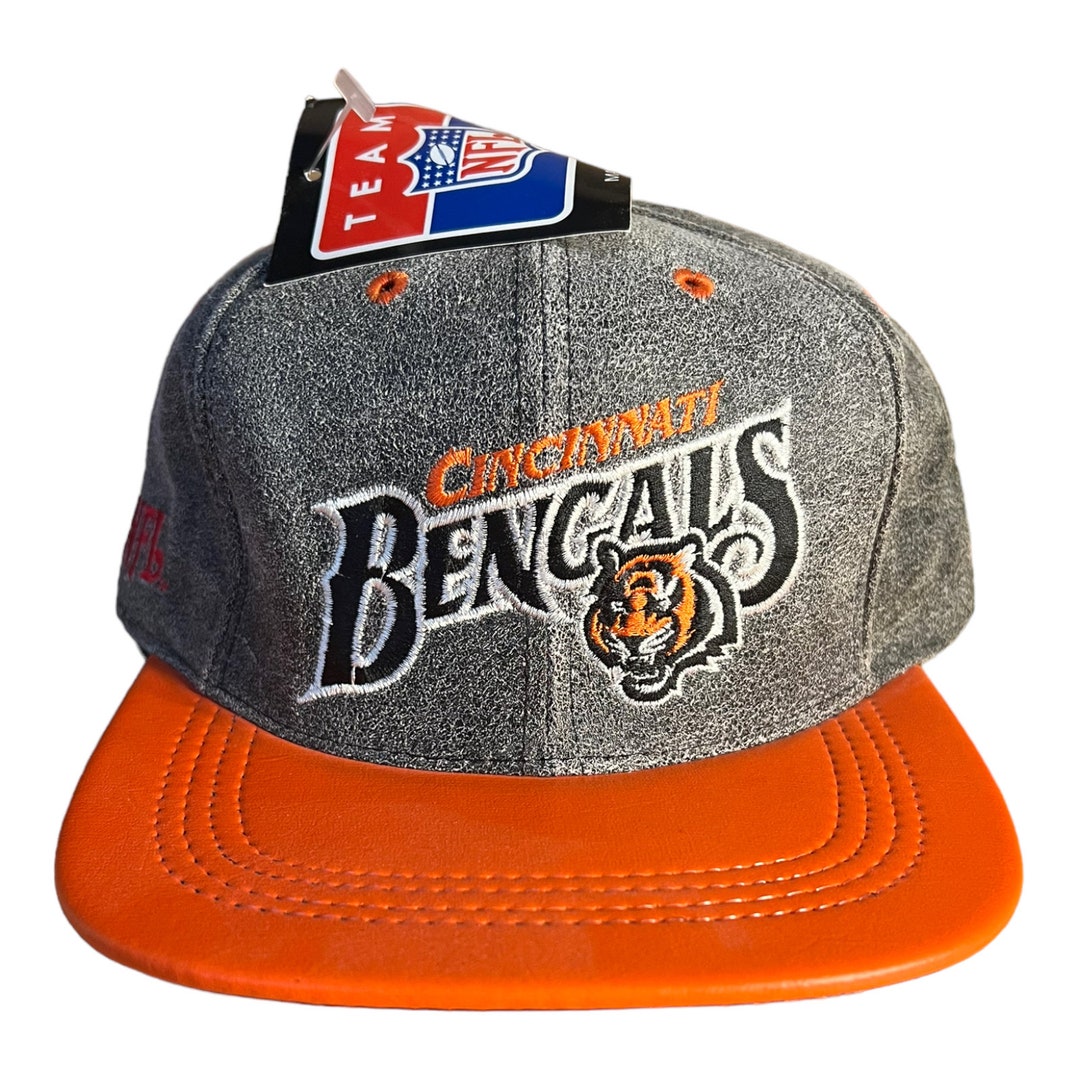 Vintage Cincinnati Bengals Leather Hat // Modern Team NFL // Made in ...