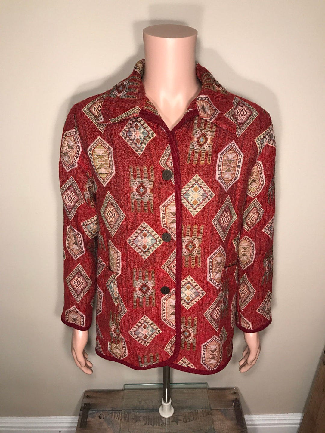 The Limited Collection // Vintage Womens Blazer Jacket // Aztec Tribal ...