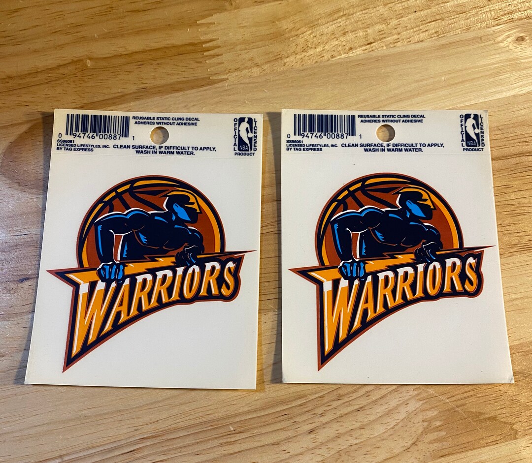 Vintage Golden State Warriors Window Clings - 90s NBA Decals - Lot of 2 ...