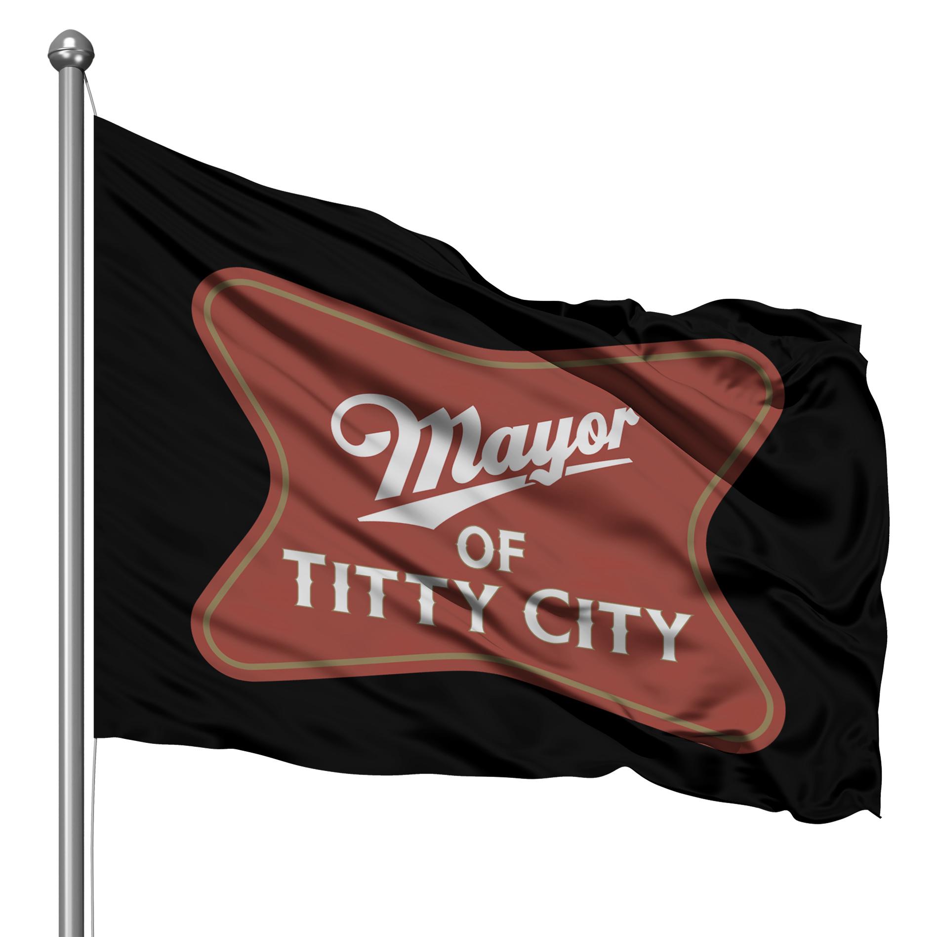 Mayor of Titty City Flag // 3x5 Banner American Flag // Funny Humor ...