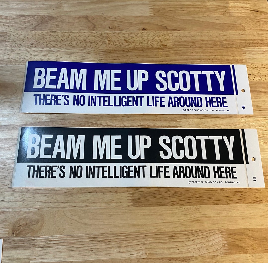 Vintage Beam Me up Scotty Bumper Sticker // Vtg Retro // Star Trek Tv ...