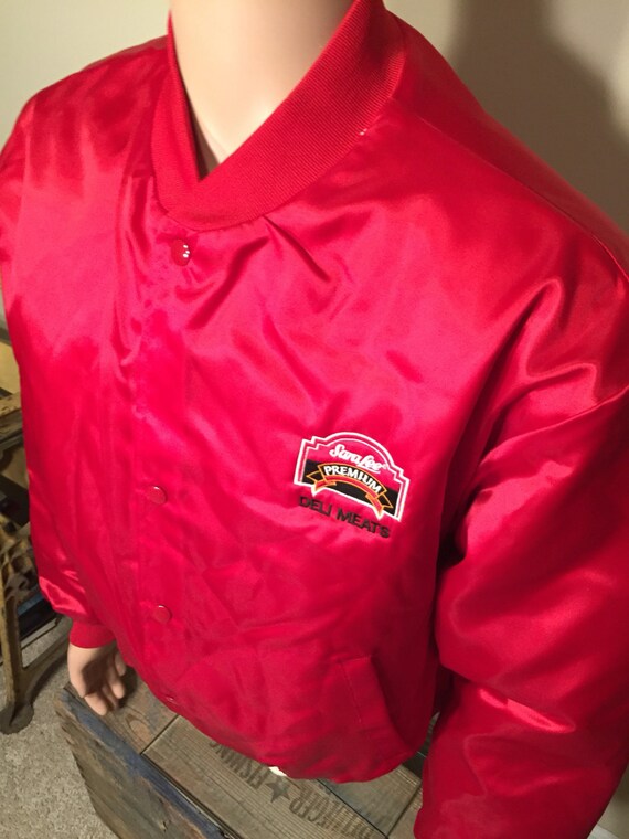 Rare // Sara Lee Deli meats satin jacket // Vintage r… - Gem