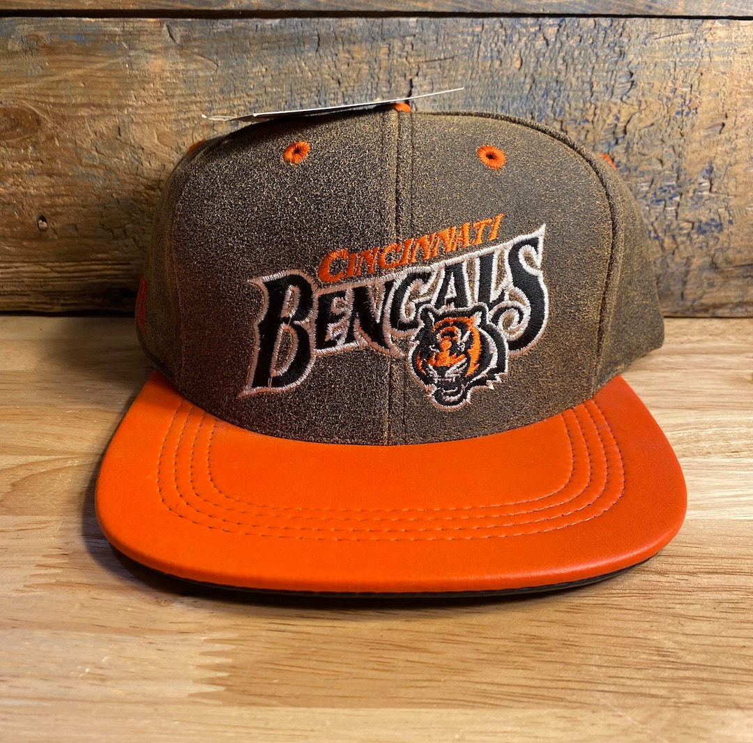 Vintage Cincinnati Bengals Leather Hat // Modern Team NFL // Made in ...