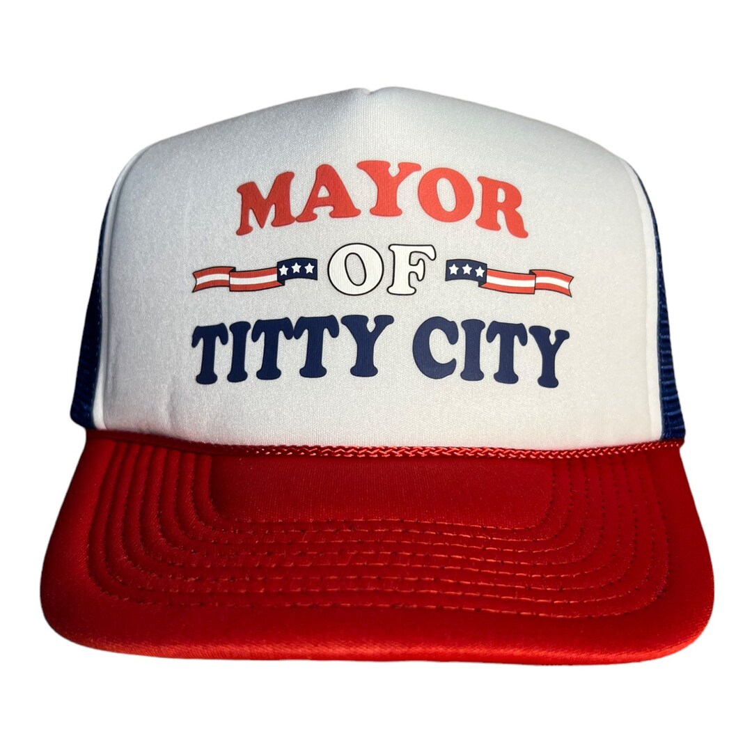 Mayor of Titty City Hat // Funny Comedy Central Hat // Two Tone ...