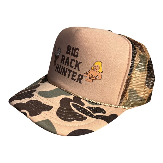 Vintage Camo Trucker hat // Big rack hunter hat // de… - Gem