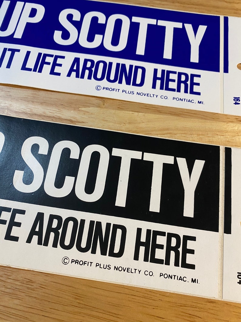 Vintage Beam Me up Scotty Bumper Sticker // Vtg Retro // Star | Etsy
