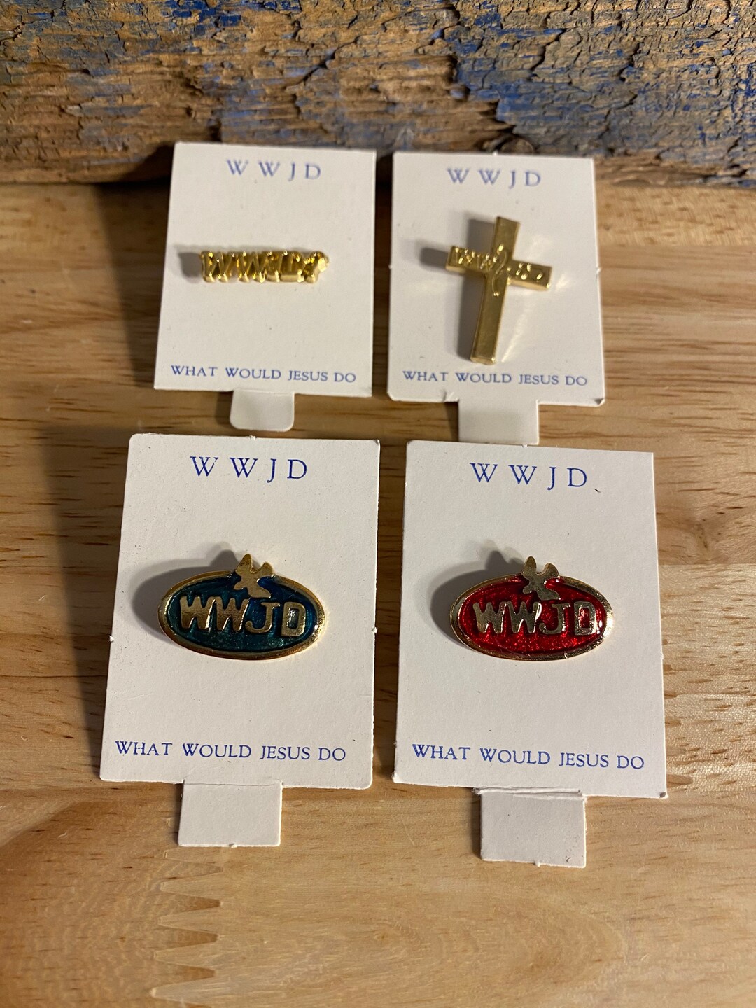 Juego de pins vintage WWJD // lote de 4 ¿Qué haría Jesús? // lote de ...