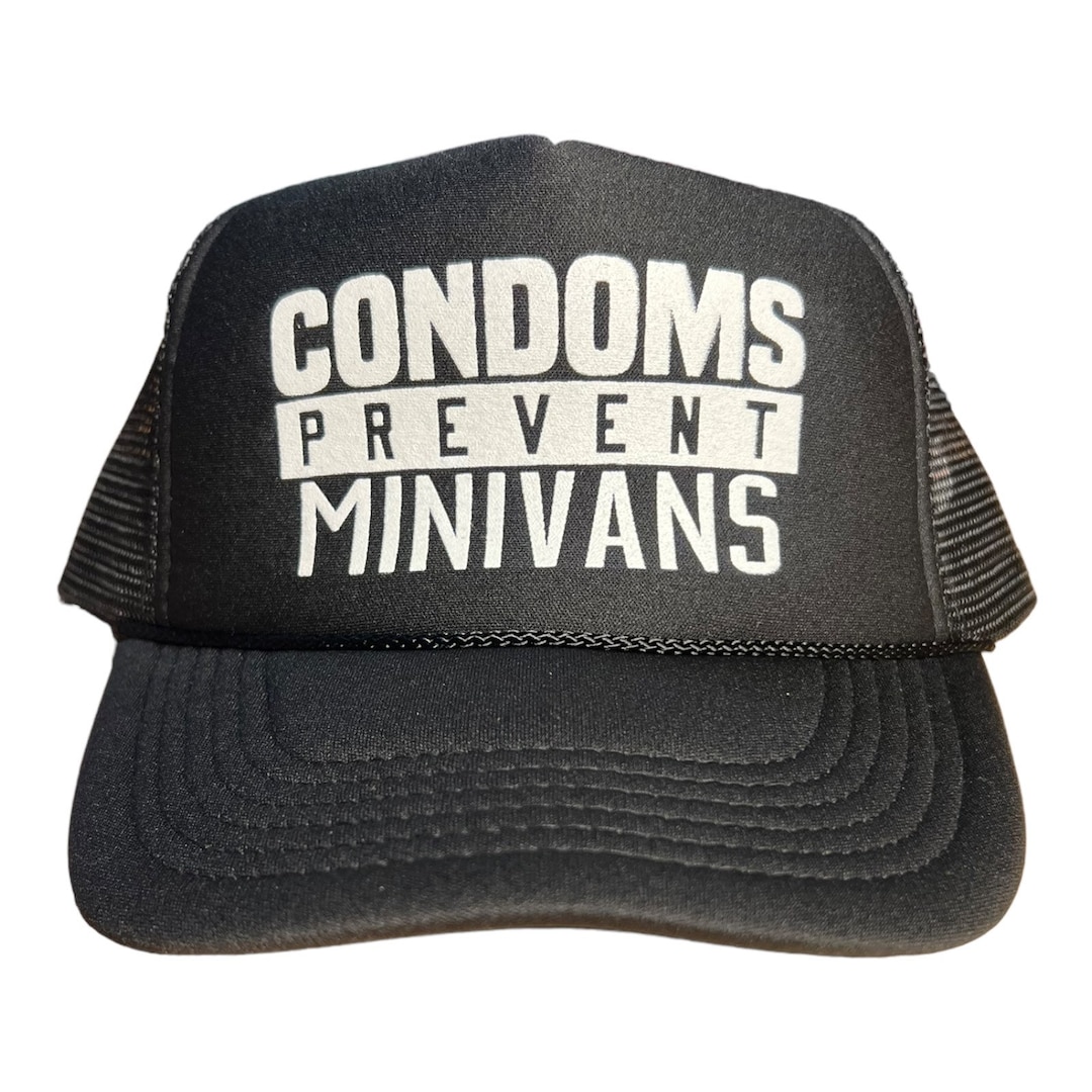 Condoms Prevent Minivans Funny Hat // Black Snapback Hat // Funny ...