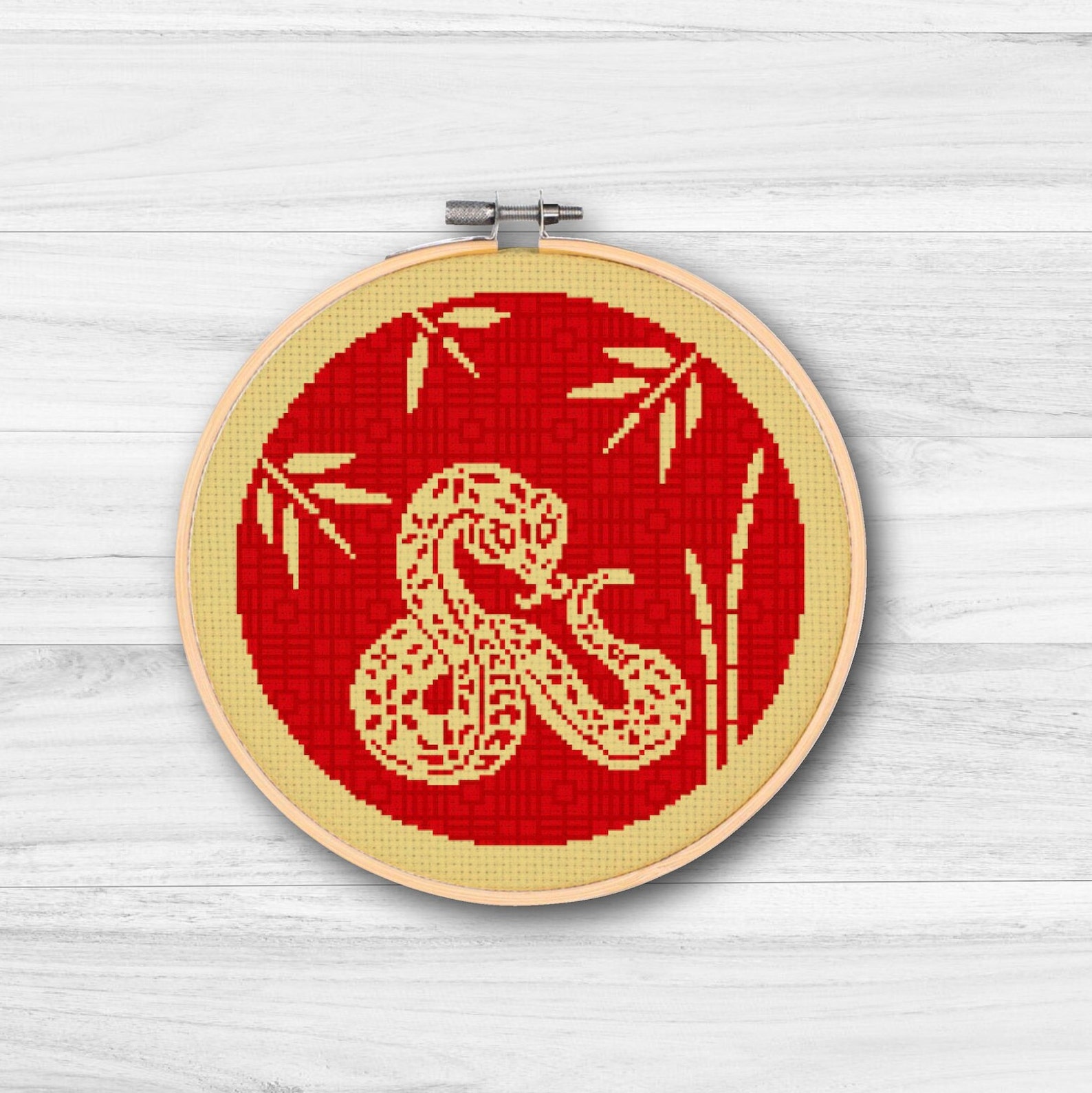 Year of the Snake-pdf Cross Stitch- Chinese New Year- Snake Cross ...