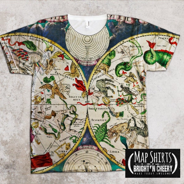 Antique Constellation Map - Etsy