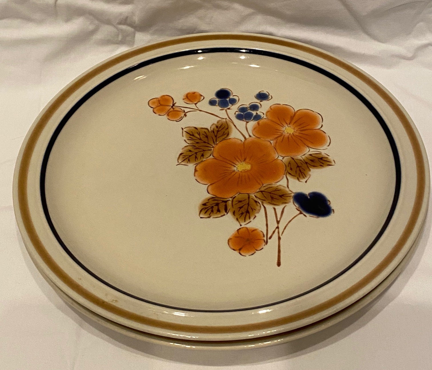 Vintage, Japanese Mioko Designer Collection Plates by Newcor Stoneware ...