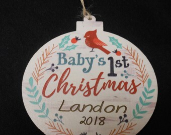 Baby's First Christmas Ornament Vinyl Sticker Decal - Etsy