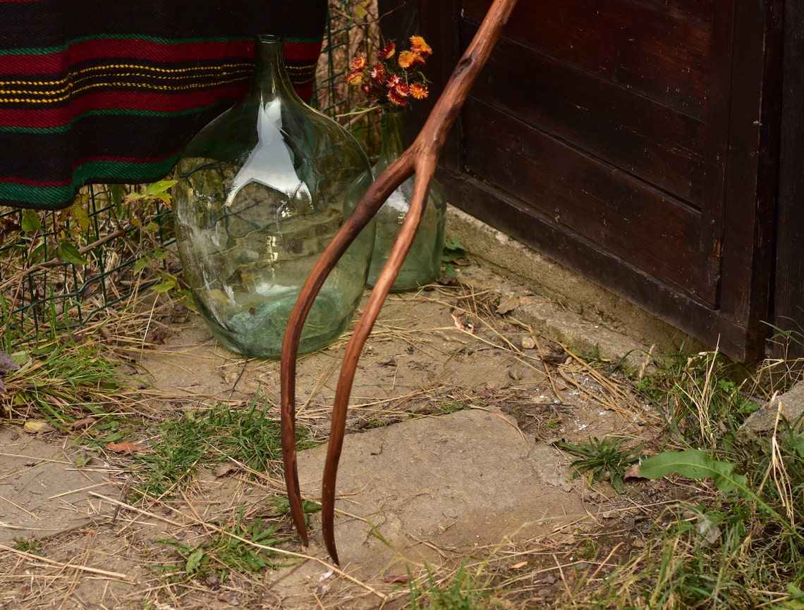 Two Pronged Pitchfork Antique Hay Fork Wooden Pitch Fork | Etsy