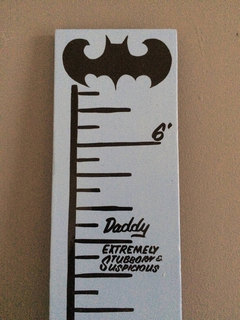 Child's Growth Chart, Measuring Ruler, Batman Height Chart, Giant ...