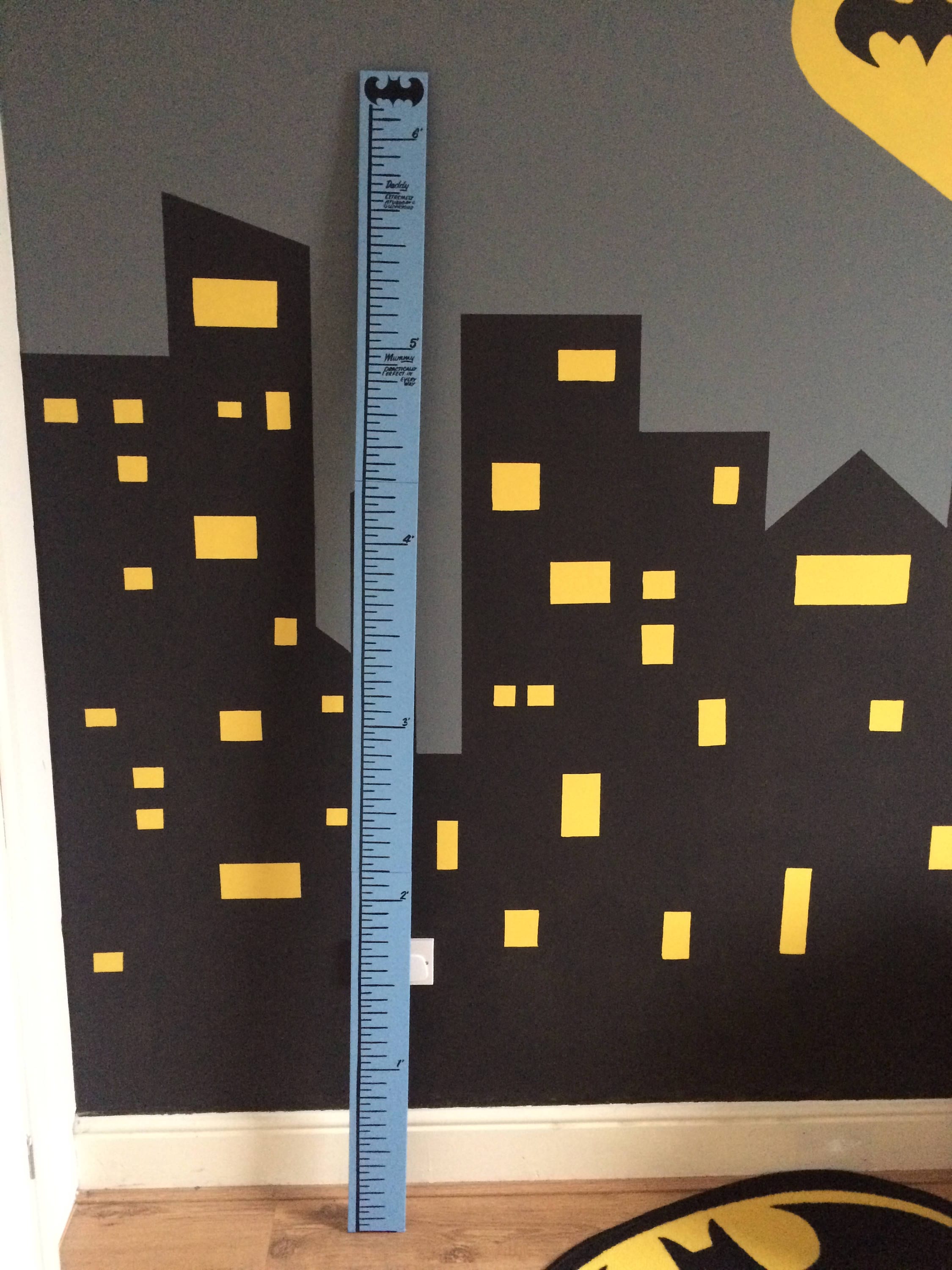 Child's Growth Chart, Measuring Ruler, Batman Height Chart, Giant ...
