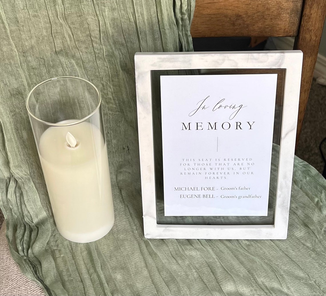 In Loving Memory Sign Printable Modern Wedding Printable - Etsy