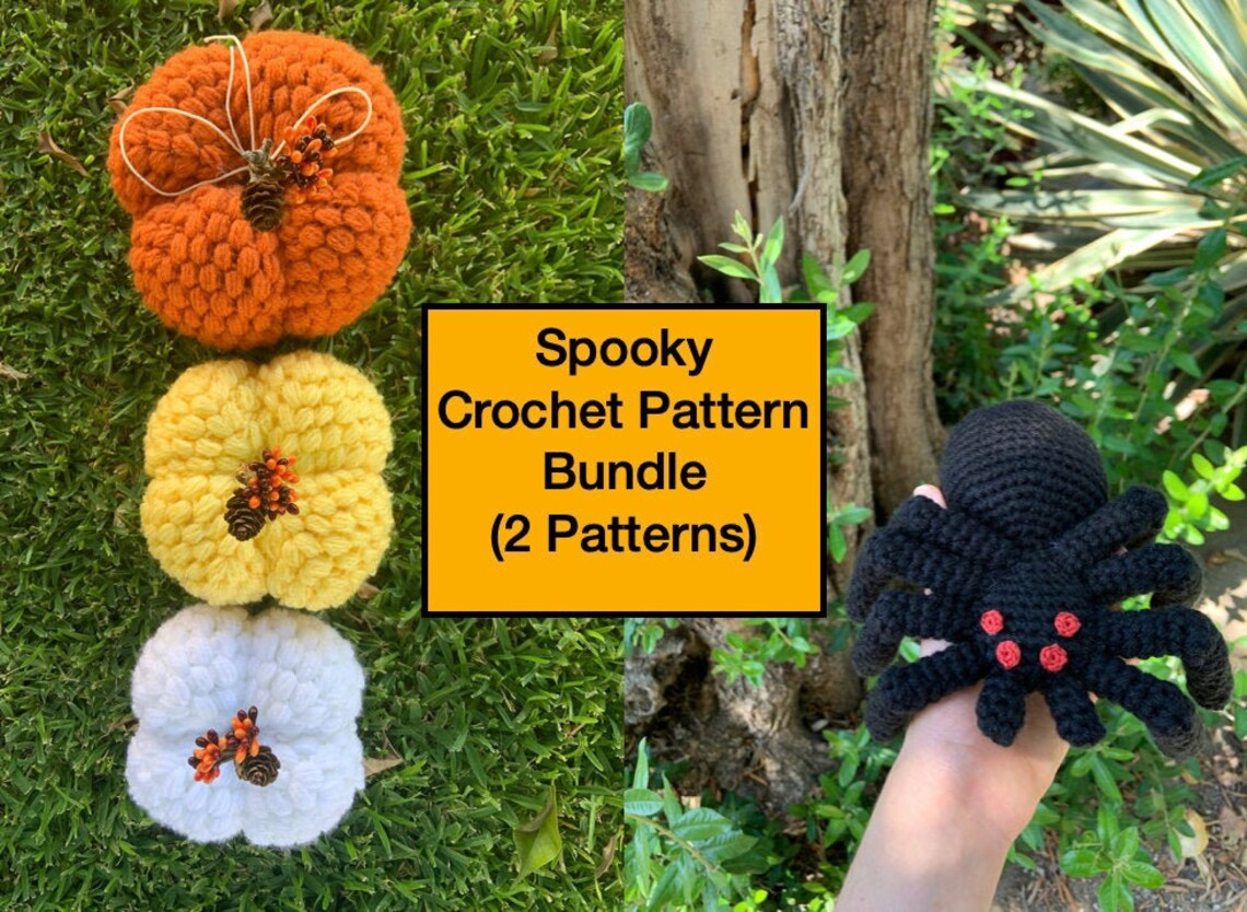 SPOOKY Crochet Pattern Bundle: Spooky Spiders and Puff Stitch - Etsy