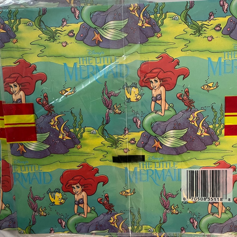 Vintage Disney’s the Little Mermaid Gift Wrap, by Cleo - Etsy