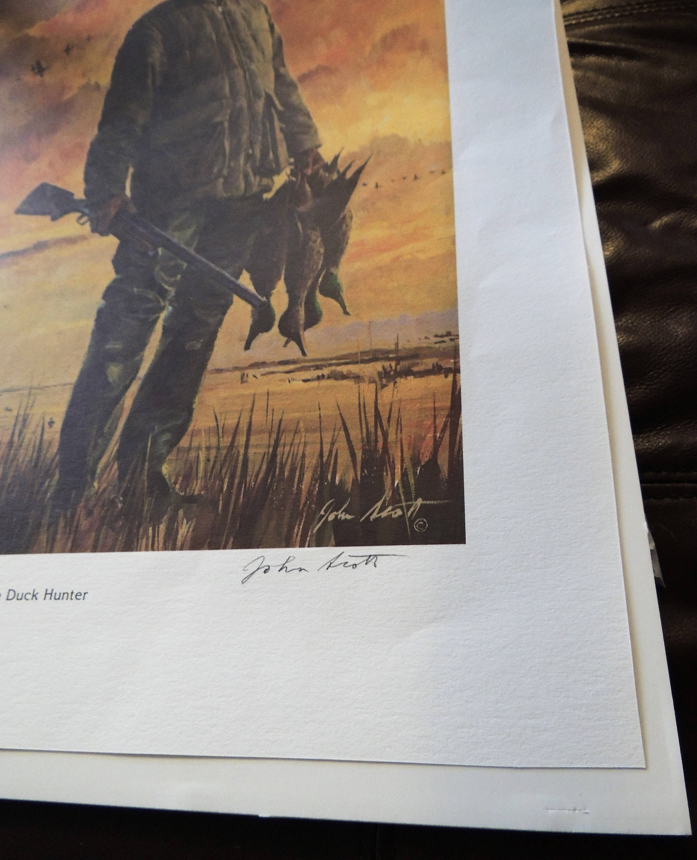 John Scott Print, the Duck Hunter, Signed & Numbered Offset Lithograph ...