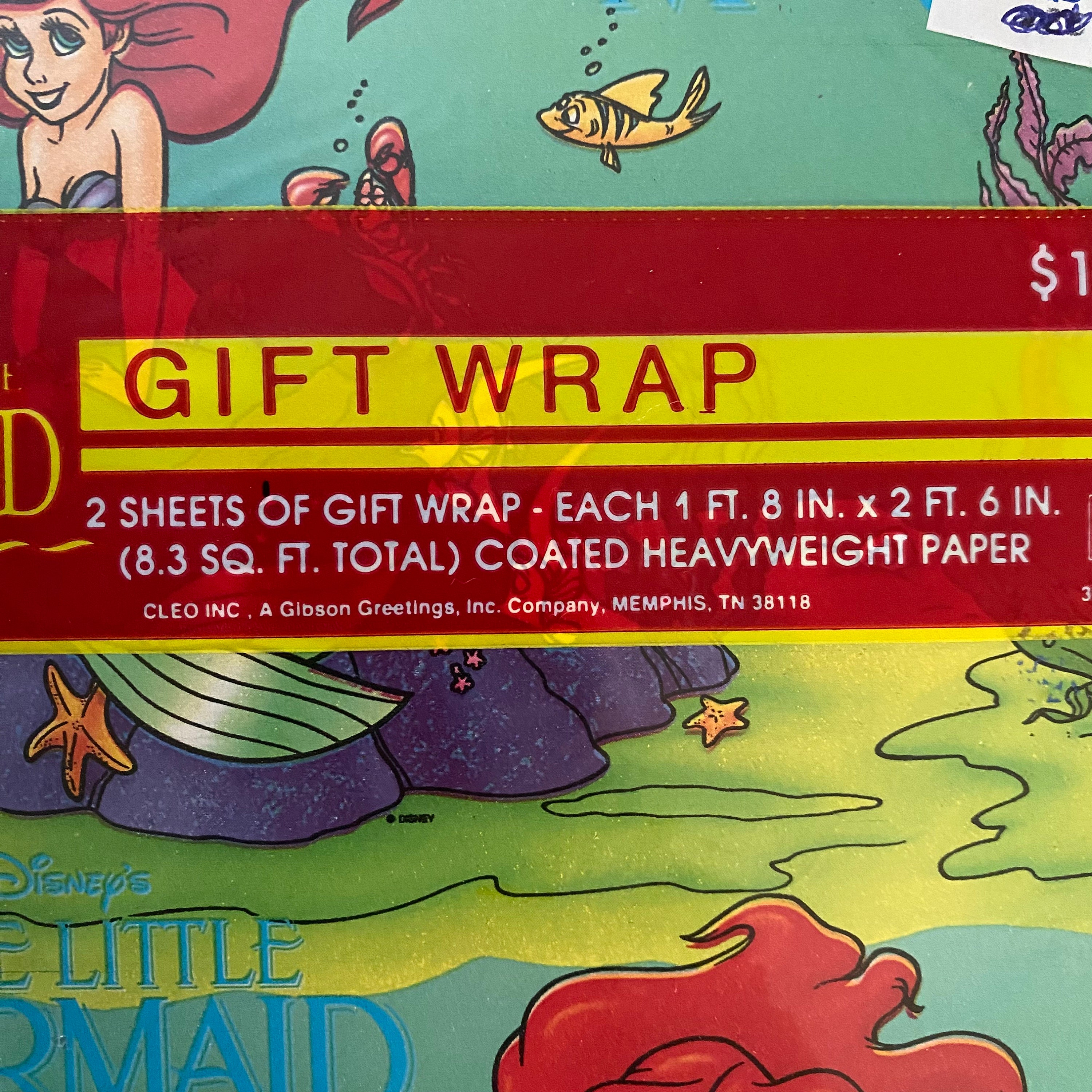 Vintage Disney’s the Little Mermaid Gift Wrap, by Cleo - Etsy