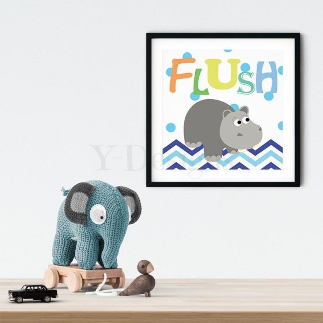 Flush - Hippo | Digital Download - Etsy UK