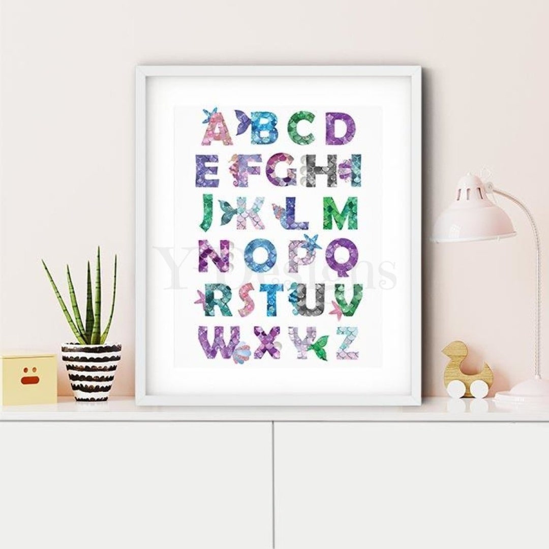 Mermaid Alphabet | Digital Download - Etsy