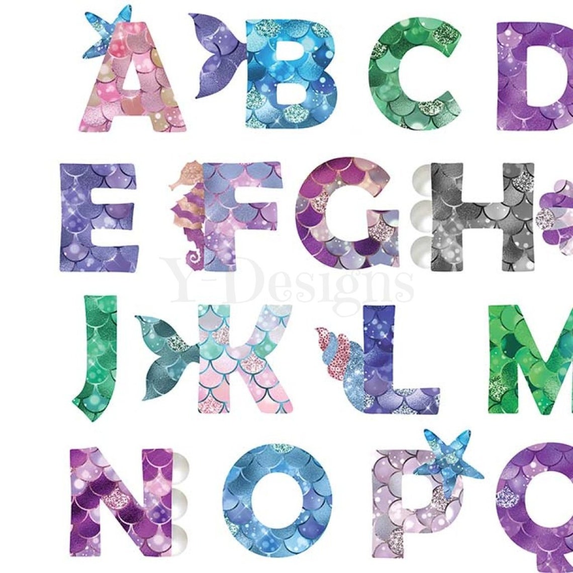 Mermaid Alphabet Digital Download - Etsy Hong Kong