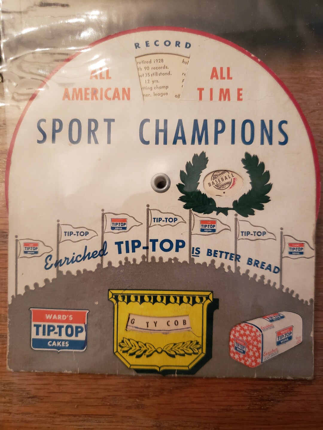 1940s Tip Top Bread Sport Champions Spinner Card **unique Item** - Etsy