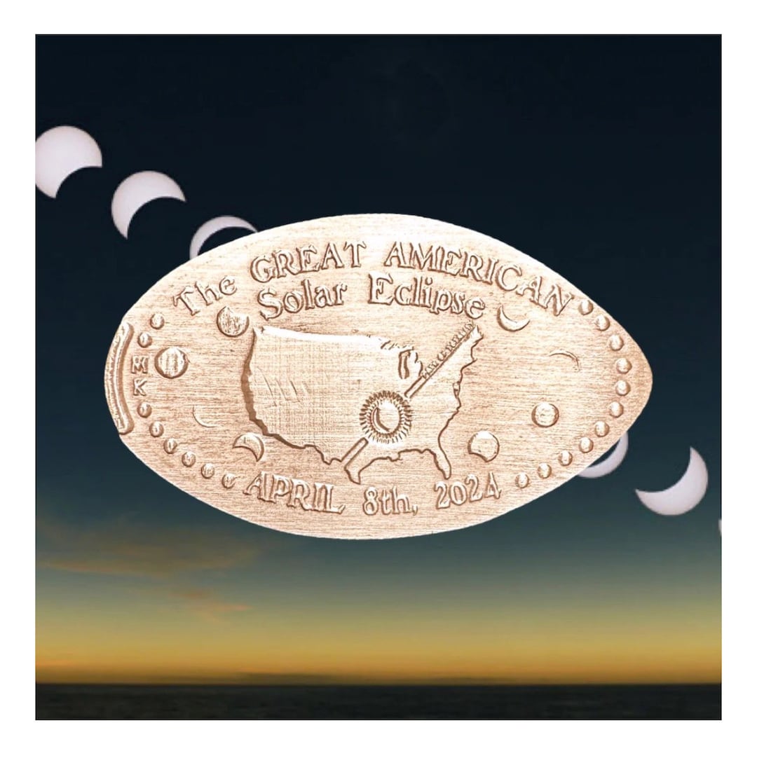 2024 Great American Solar Eclipse • Eclipse Souvenir • US MAP Solar ...