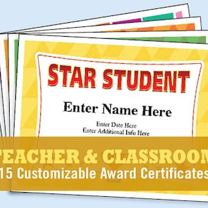 Teacher Certificates Bundle, Kids Certificates, Classroom Certificates ...