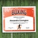 Boxing Customizable Certificate, Download Printable Fitness Template - Etsy