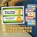 High School Class Award Certificates Editable Class Awards - Etsy