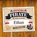 Pirate Bedroom Door Sign, Wall Artwork, Printable, Customizable ...