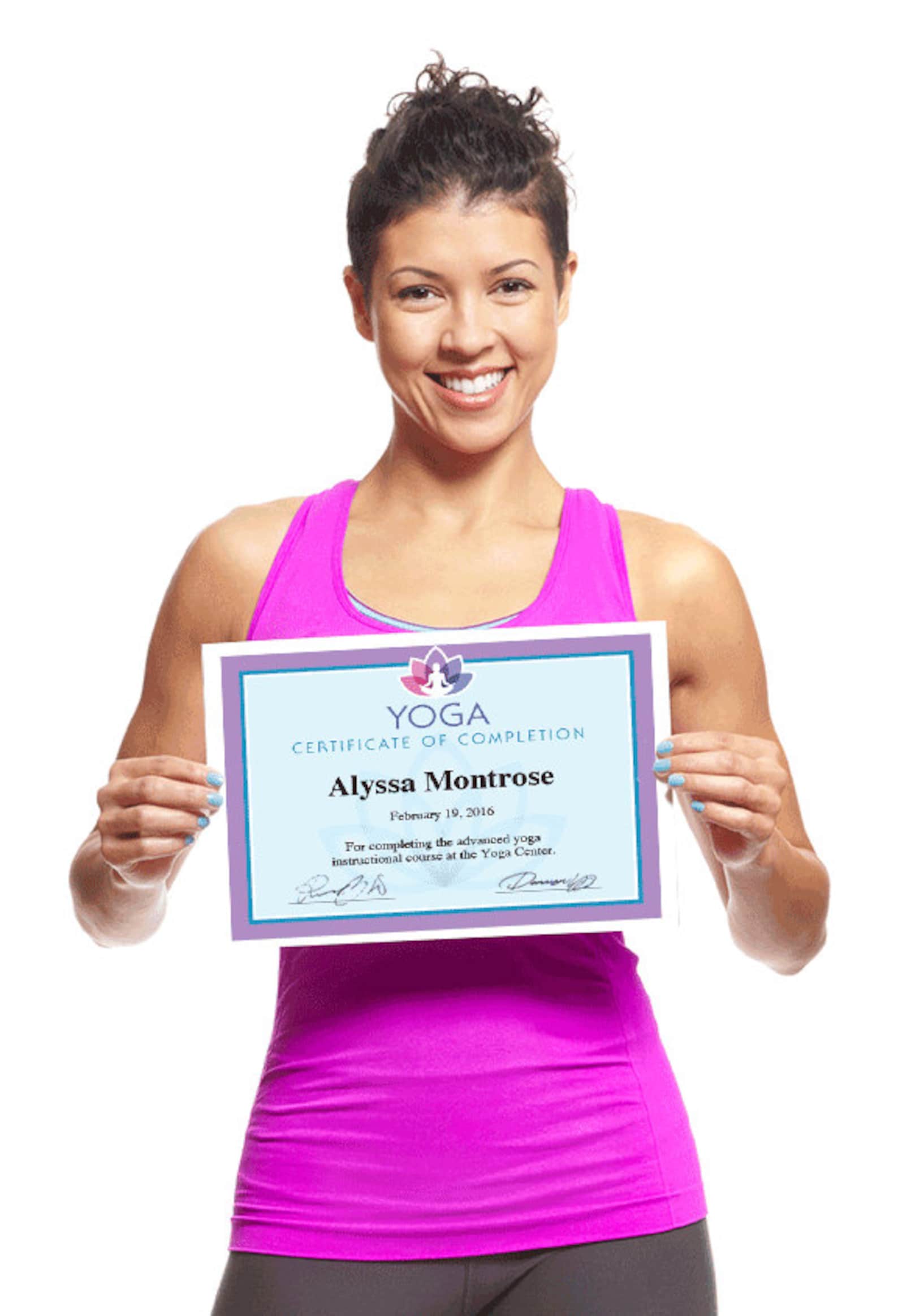 Yoga Certificate, Certificate of Completion, Participation, Recognition ...