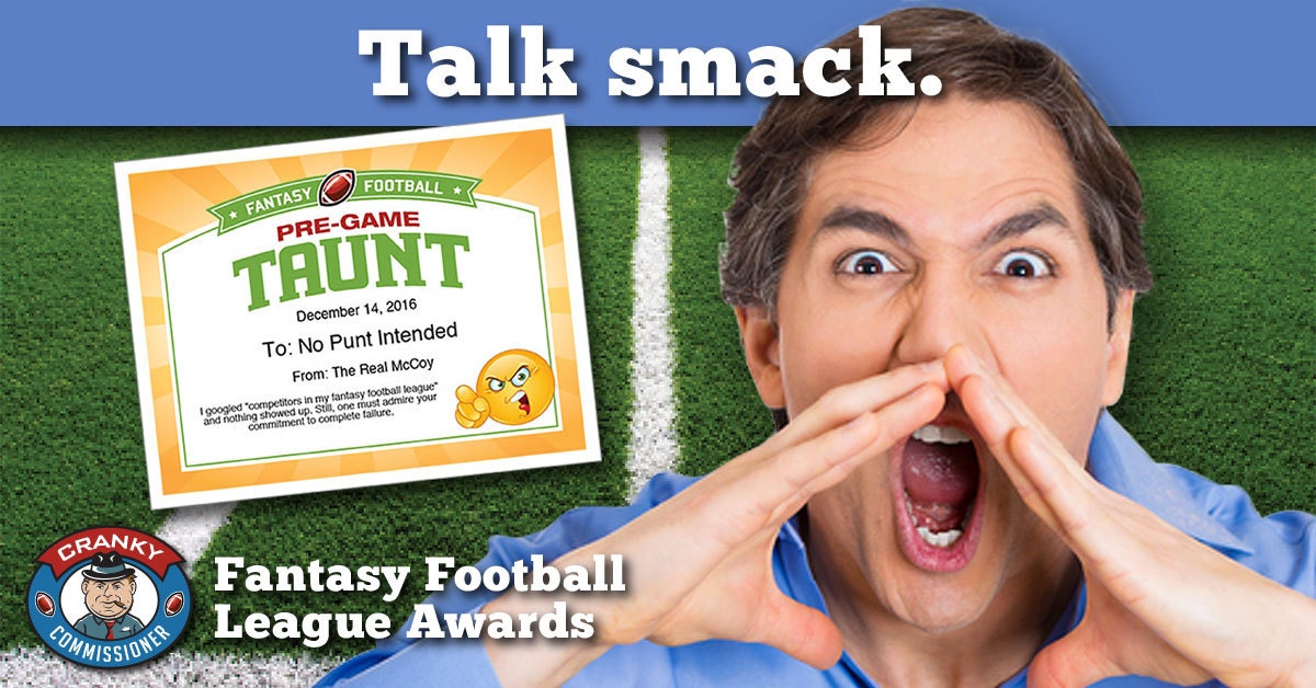 Fantasy Football Smack Talk Cards