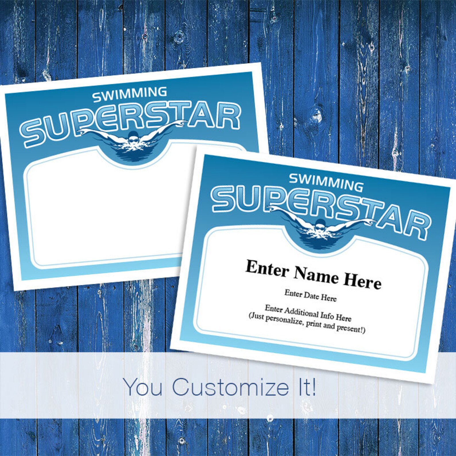 Swimming Superstar Certificate, Child Certificate, Kid Certificate ...