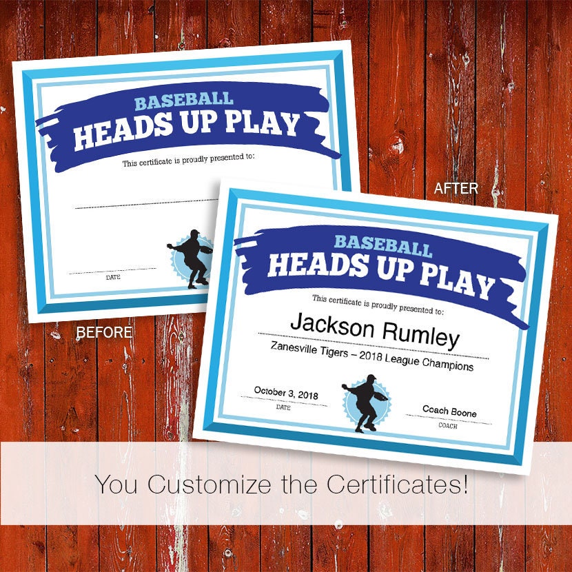 Baseball Certificates - 21 Editable Team Awards - Printable Templates ...