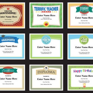 Customizable Teacher Award Certificates: Classroom Student Recognition ...