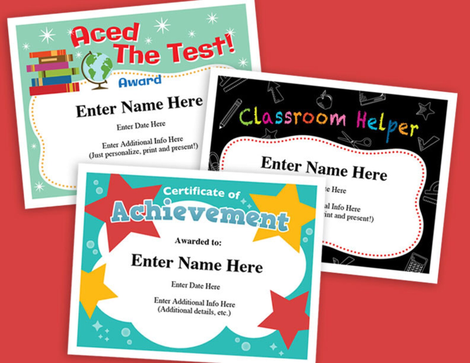 Child Certificates Achievement Pack, Kids Certificates, Teacher ...