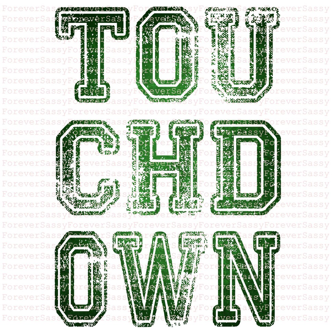Touchdown, Football Design, School Design, Digital Download, PNG File ...