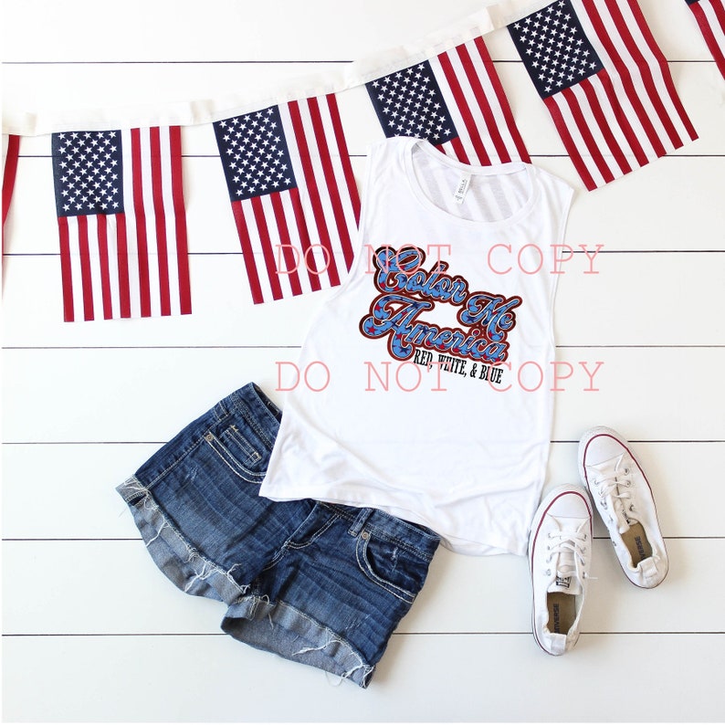 Color Me America 4th of July Design Digital Download - Etsy